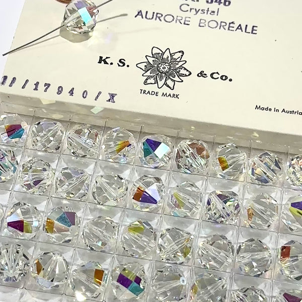 Swarovski Art.# 346-5004 - 14mm Crystal AB 36pcs Vintage Geometric Cry ...